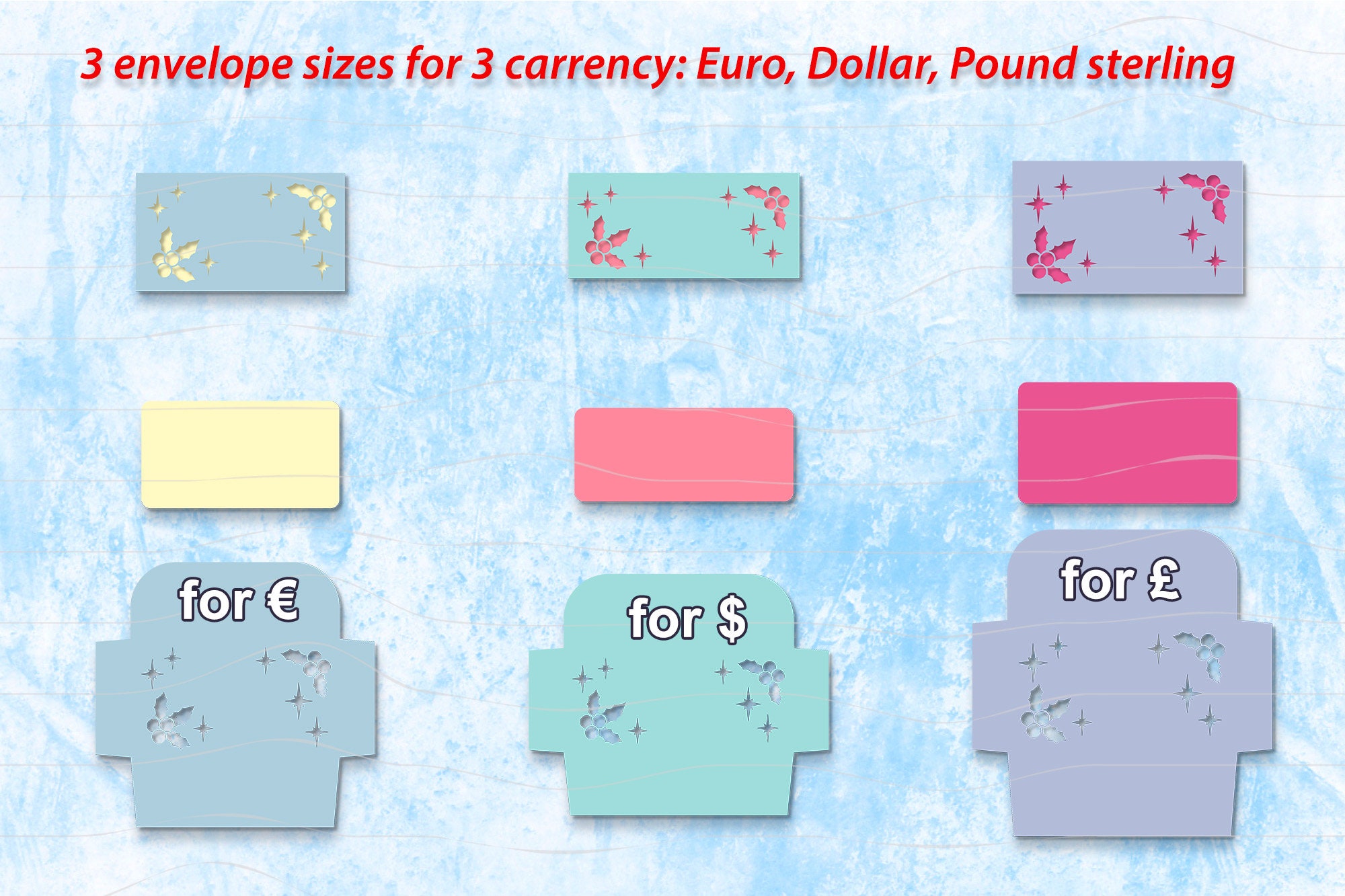 Cut File Money Envelopes for Gifts| Christmas Money Cash Holder Svg ...