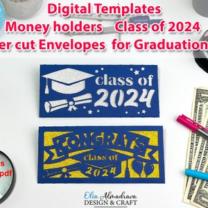 Digital SVG Templates of Graduation Money Wallet, Class of 2024 ...