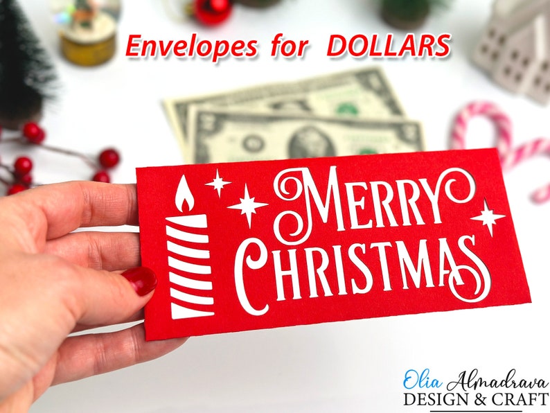 Christmas Money Wallet Cut File, Money Envelopes for Him or Her ...
