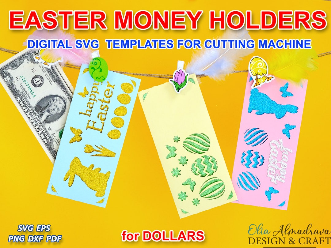 Digital Templates Easter Money Wallet Cut File, Easter Money Envelopes ...