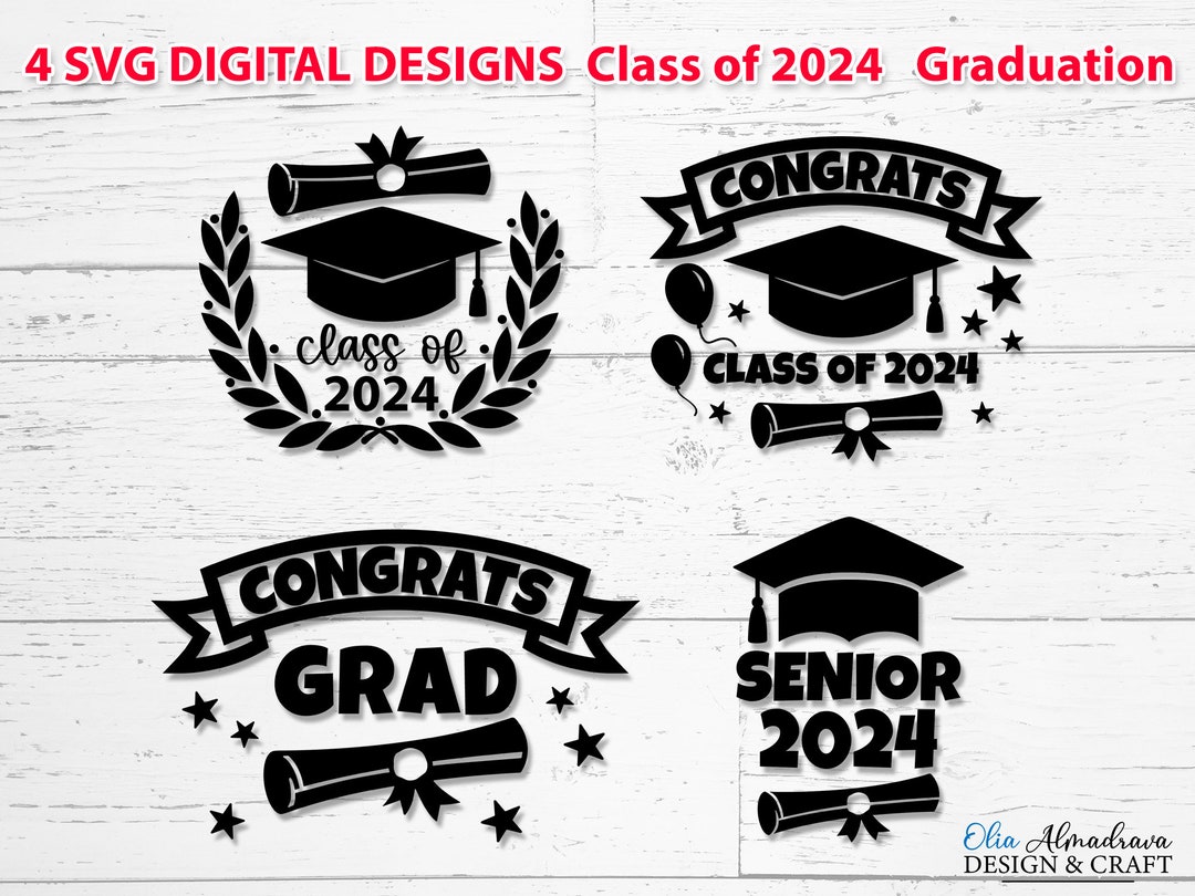 Digital Svg Designs Graduation 2024, Senior 2024 T Shirt Print With Cap ...
