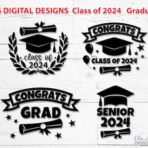 Digital Svg Designs Graduation 2024, Senior 2024 T Shirt Print With Cap ...
