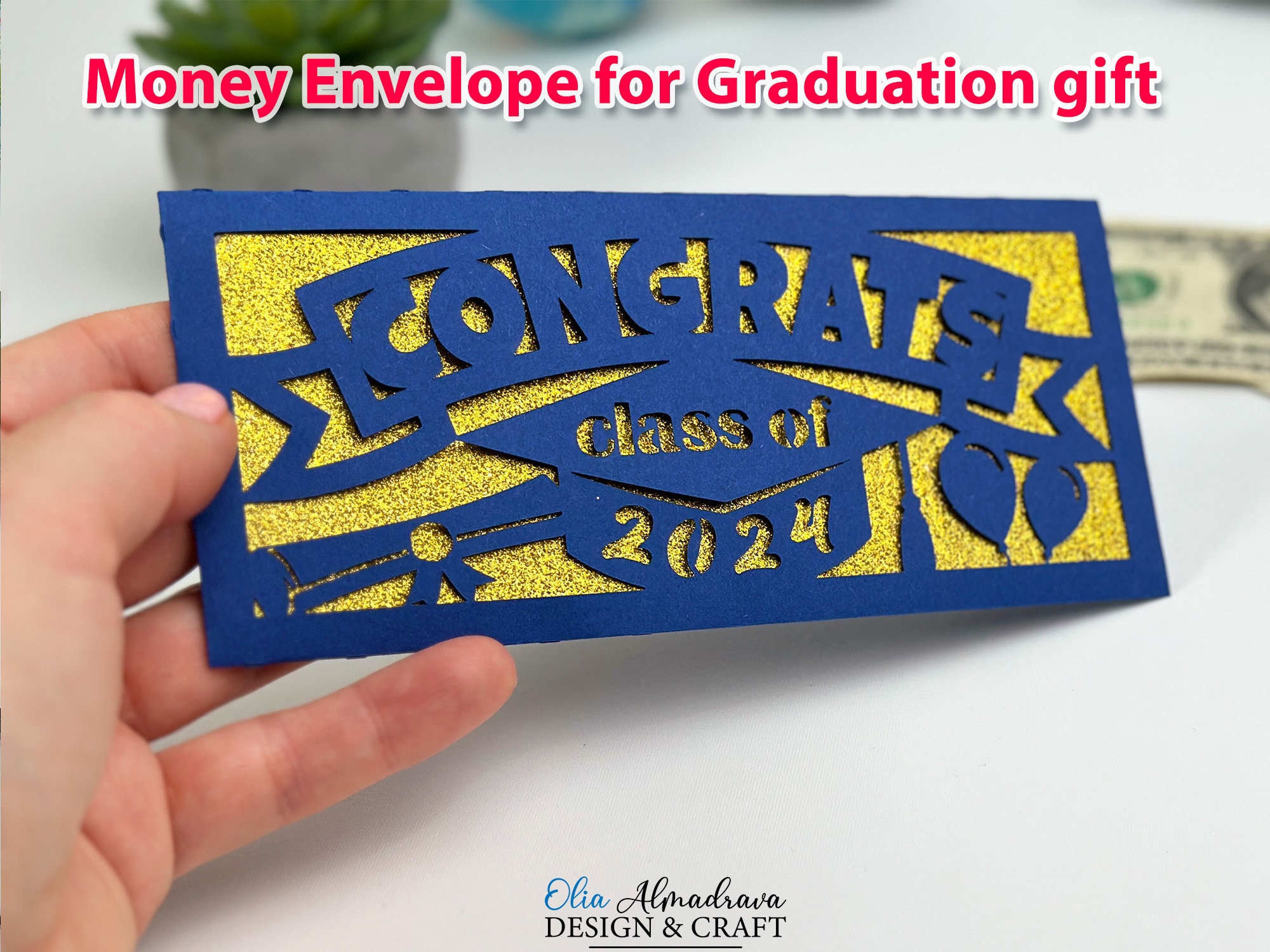 Digital SVG Templates of Graduation Money Wallet, Class of 2024 ...