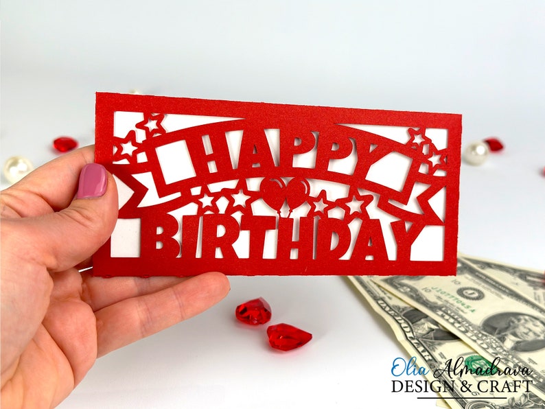 Birthday Gift Money Wallet Cut File, Money Envelopes for Her Him ...
