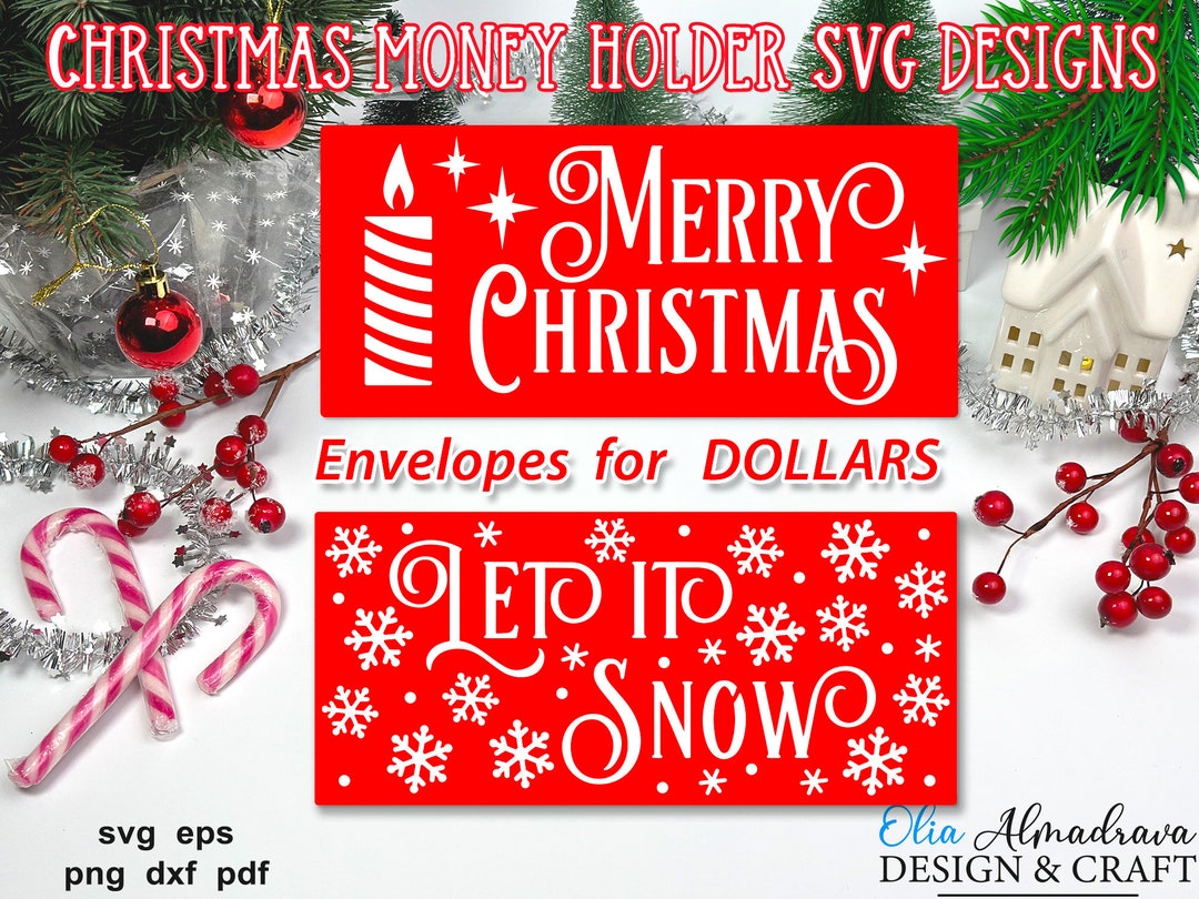 Christmas Money Wallet Cut File, Money Envelopes for Him or Her ...