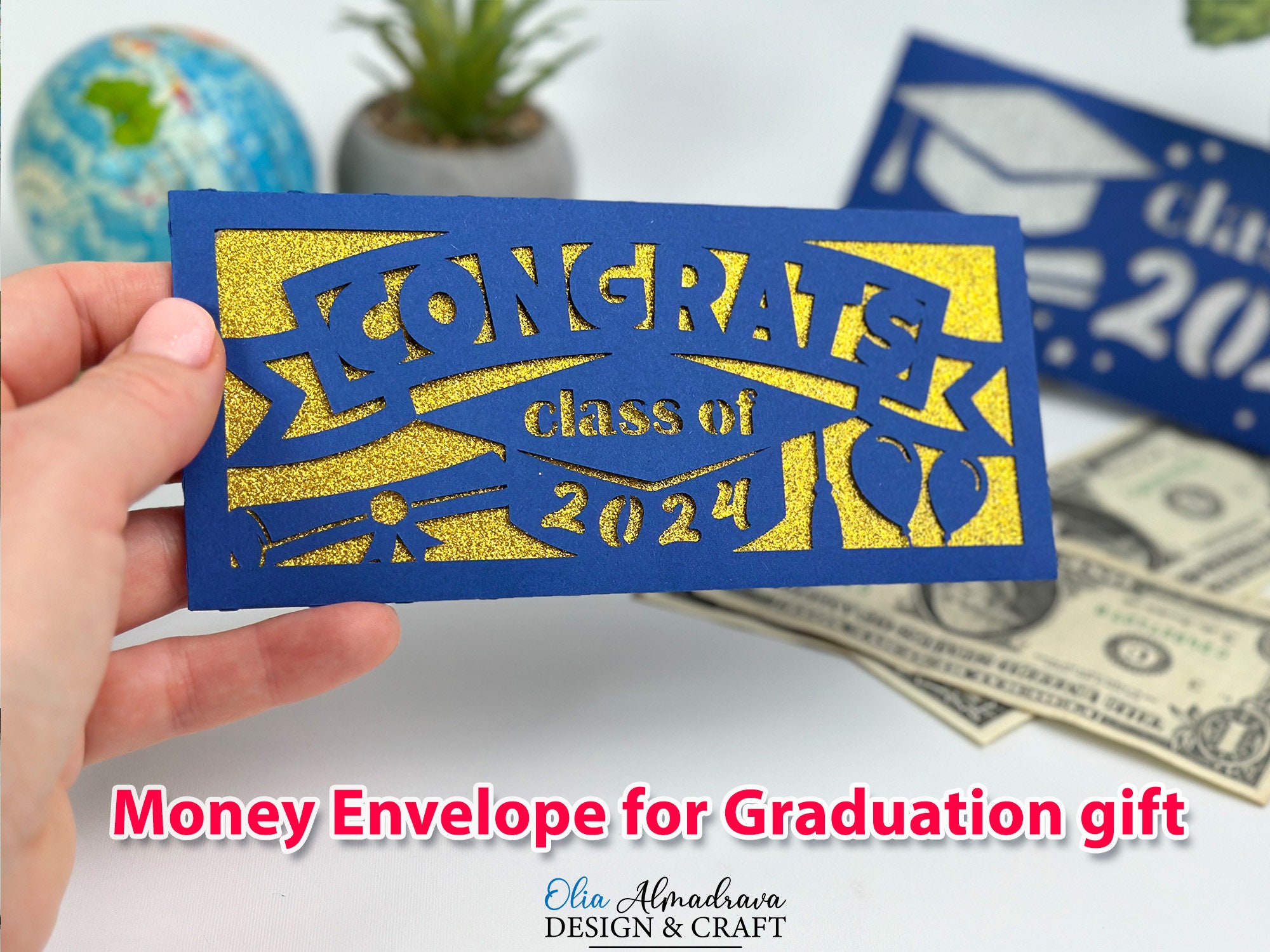 Digital SVG Templates of Graduation Money Wallet, Class of 2024 ...