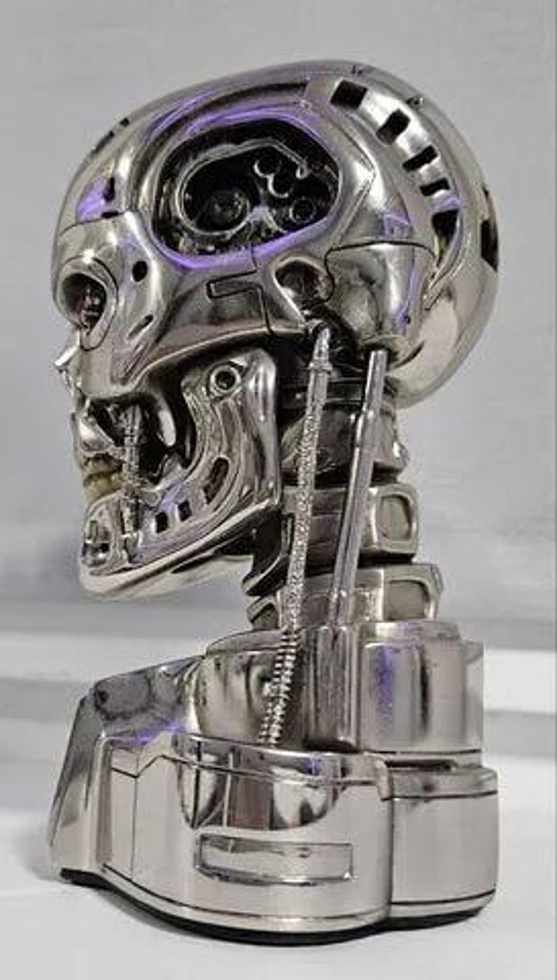 Terminator Skull Light-up T800 Endoskull 1:1 Endoskeleton Head Bust ...