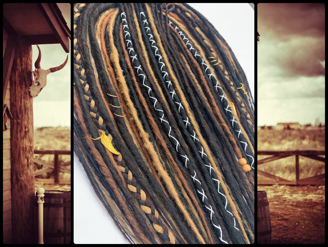 Desert Skull Cyberdreads Synthetic Dreads Mix Natural - Etsy