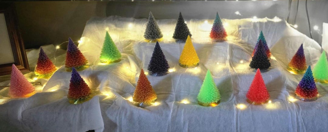 3D Printed Fuzzy Christmas Trees - Etsy