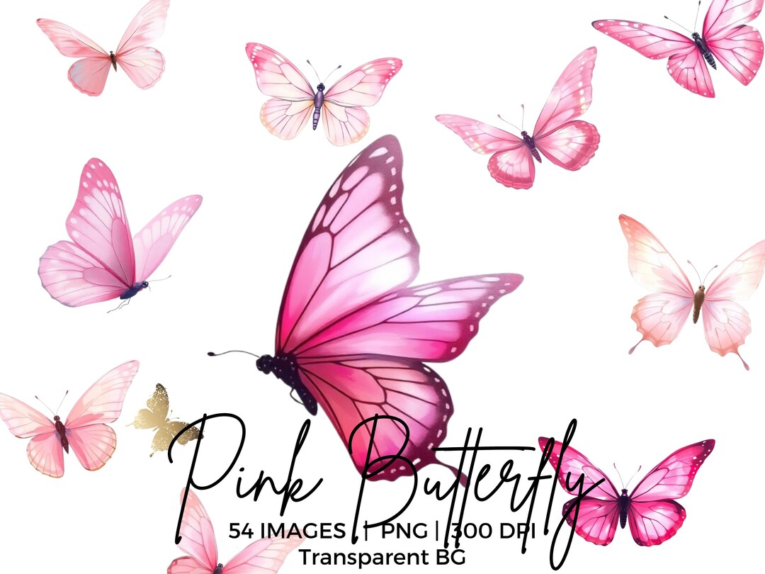 Butterfly PNG Pink Butterflies Clipart Watercolor Spring Butterfly Clip ...