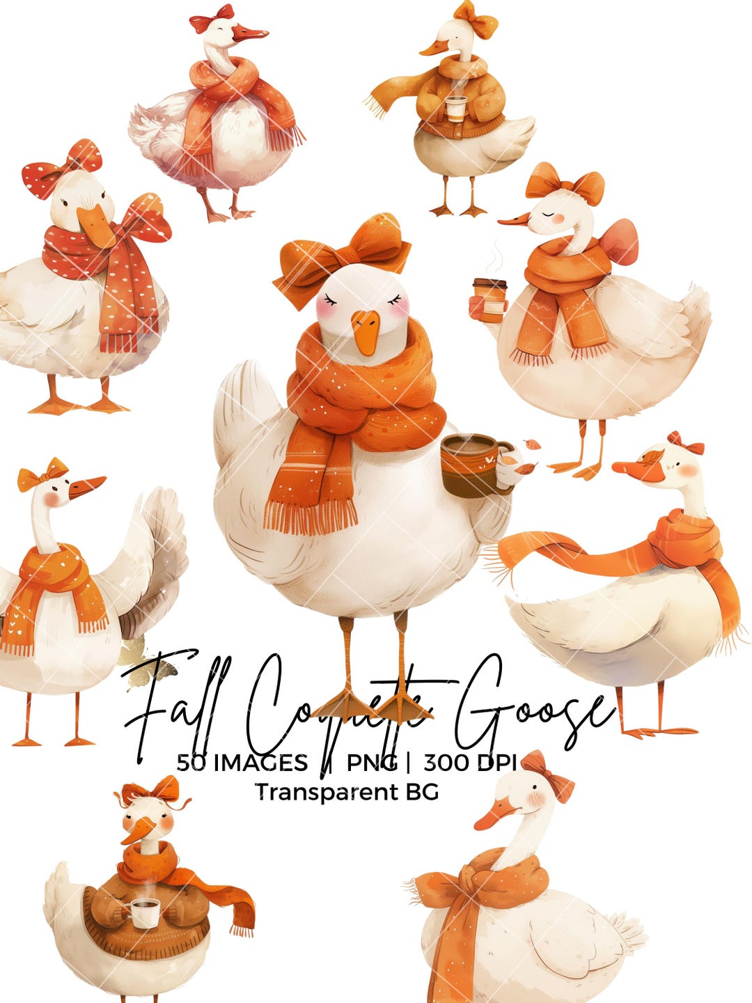 Fall Goose PNG Autumn Goose Clipart Cute Cozy Goose Shirts PNG Fall ...