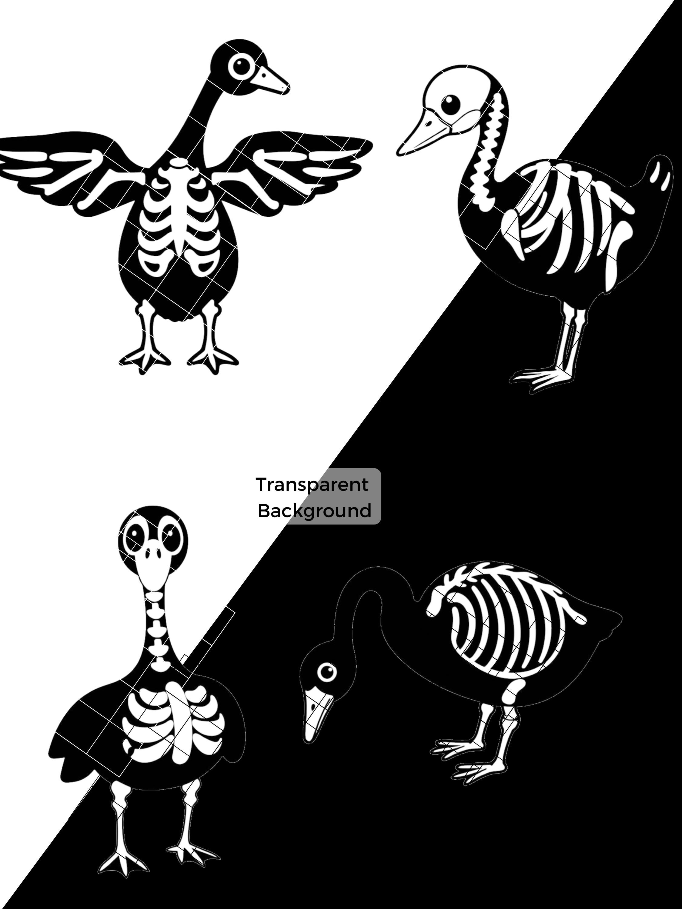 Skeleton Goose PNG Skeleton Halloween Goose Cute Spooky Goose Funny PNG ...