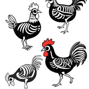 Skeleton Chicken PNG Skeleton Halloween Chicken Cute Spooky Chicken ...