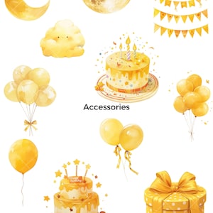 Yellow Teddy Bears Clipart Bundle Watercolor Yellow Bears PNG, Cute ...