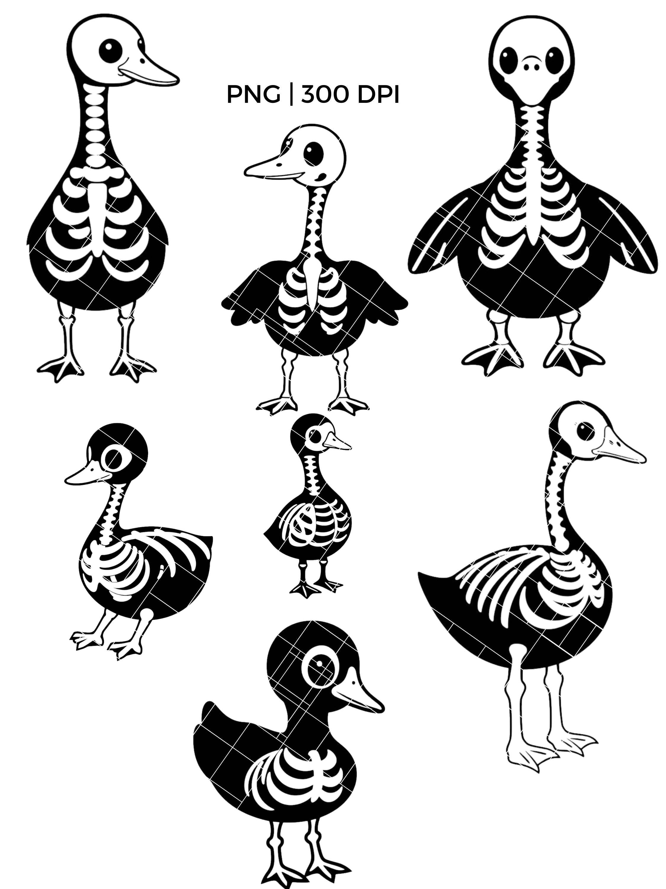 Skeleton Goose PNG Skeleton Halloween Goose Cute Spooky Goose Funny PNG ...