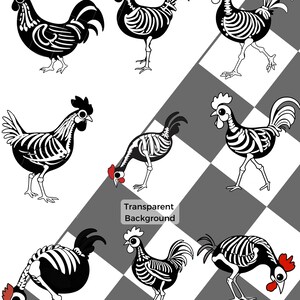 Skeleton Chicken PNG Skeleton Halloween Chicken Cute Spooky Chicken ...