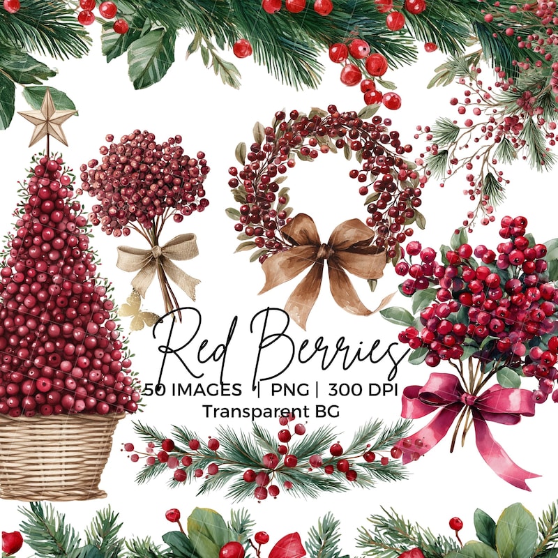 Red Berry Wreath - Etsy