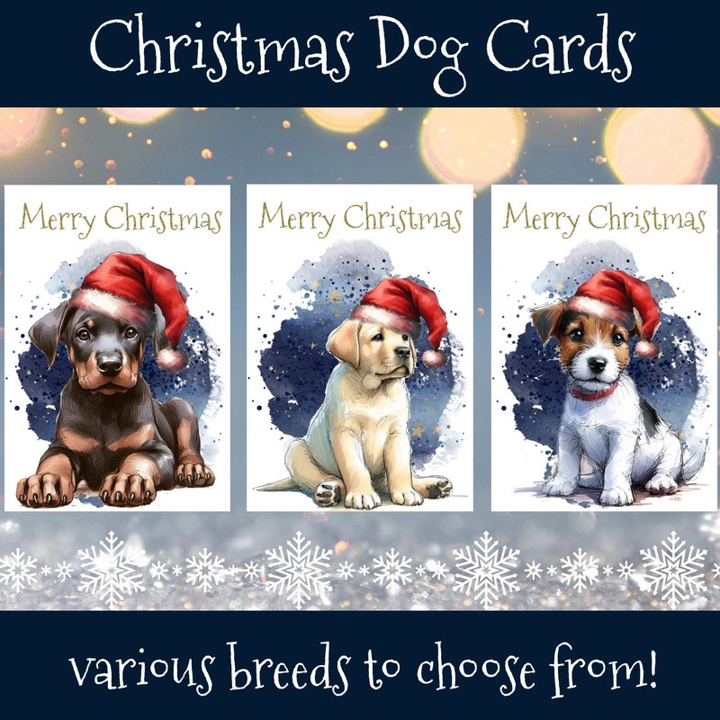 Dog Christmas Cards - Etsy