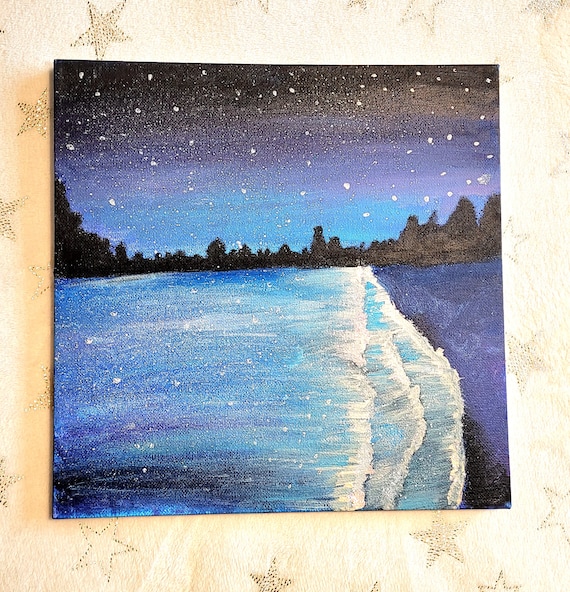 Night Beach Painting