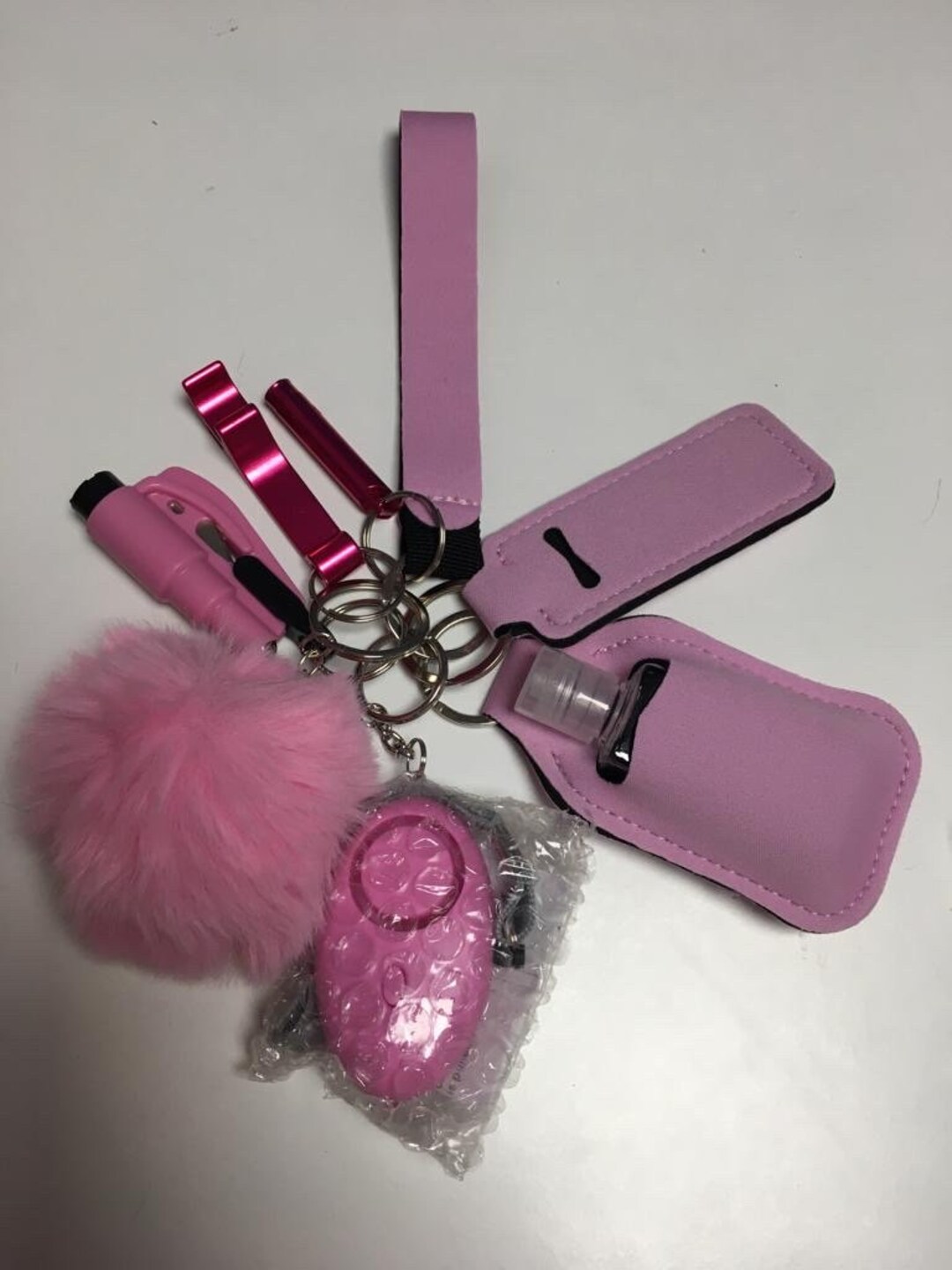 Pinky Perfect Pink/ Purple Safety Key Chain Set - Etsy UK
