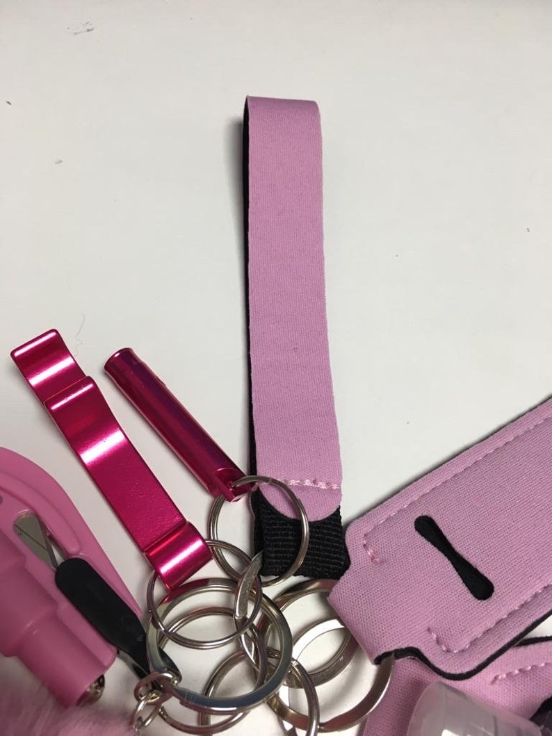 Pinky Perfect Pink/ Purple Safety Key Chain Set - Etsy UK