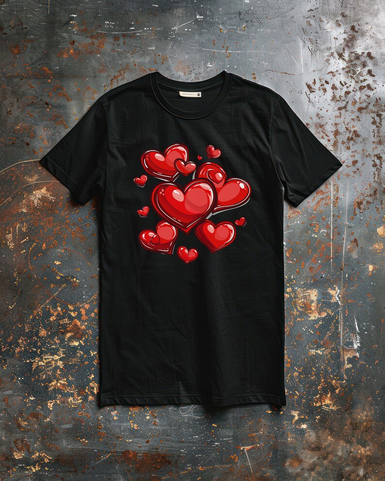 Red Hearts PNG T-shirt Design – Instant Digital Download PNG DIY ...