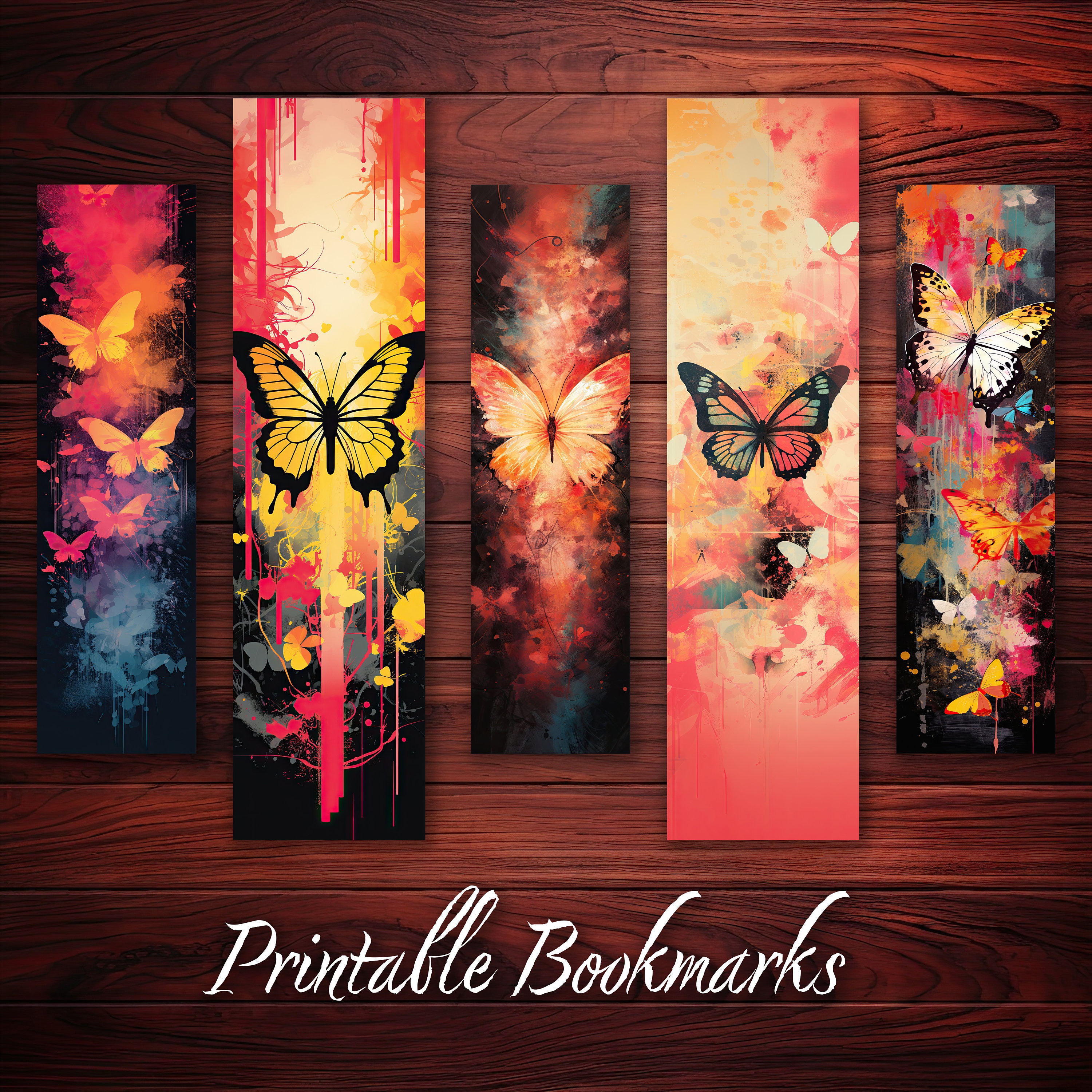 Butterfly Bookmark Printable Butterfly Bookmark for Book Lover Bookmark ...
