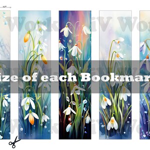 Snowdrop Bookmark Printable Flower Bookmark for Book Lovers Gift ...