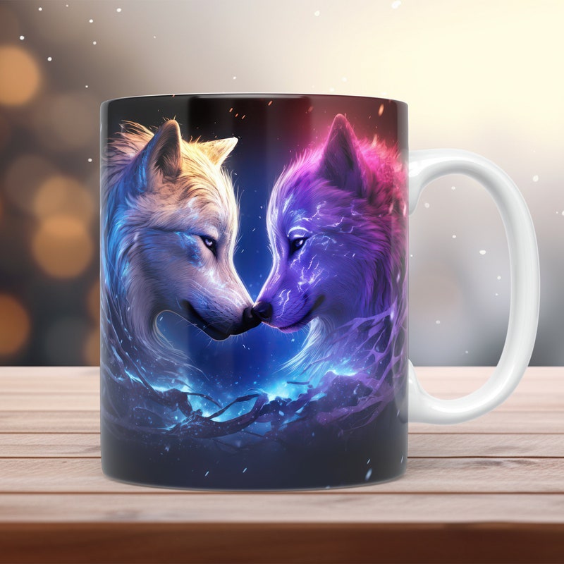 Wolf Coffee Mug - Etsy