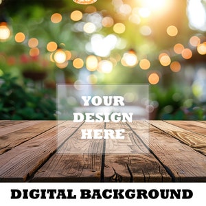Spring Flower Wooden Table Mockup Product Backdrop Template Bokeh ...