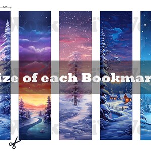 Winter Bookmark Printable Winter Bookmark for Book Lover Printable ...
