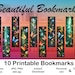 3D Butterfly Bookmark Printable Set of 10 for Book Lover Gift Instant ...