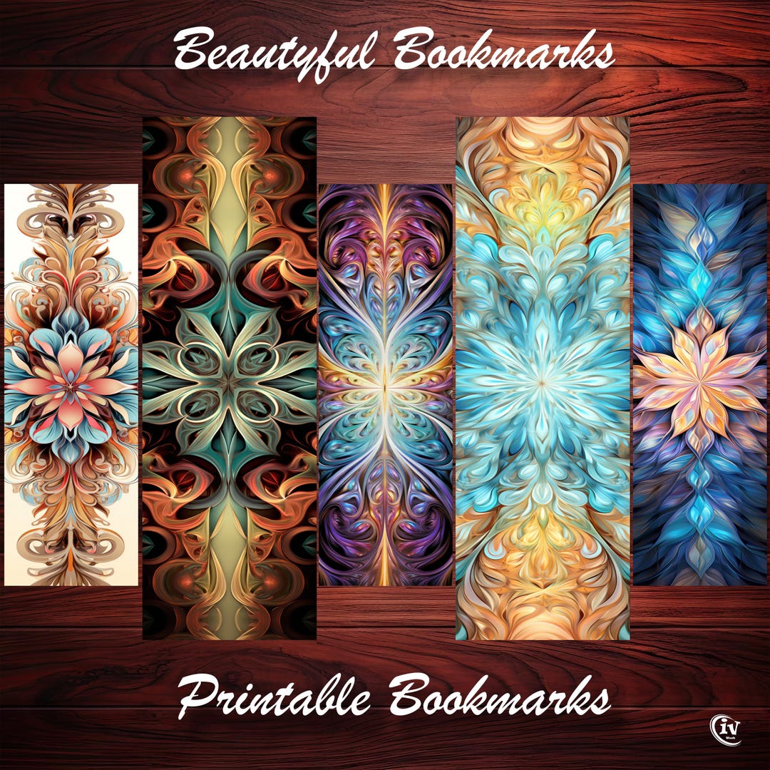 Printable Floral Bookmark Set for Book Lover Beautiful Decorative ...