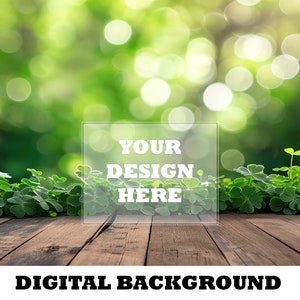 Spring Flower Wooden Table Mockup Product Backdrop Template Bokeh ...