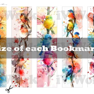 Bird Watercolor Bookmarks Set of 10 Bookmark for Book Lovers or Readers ...