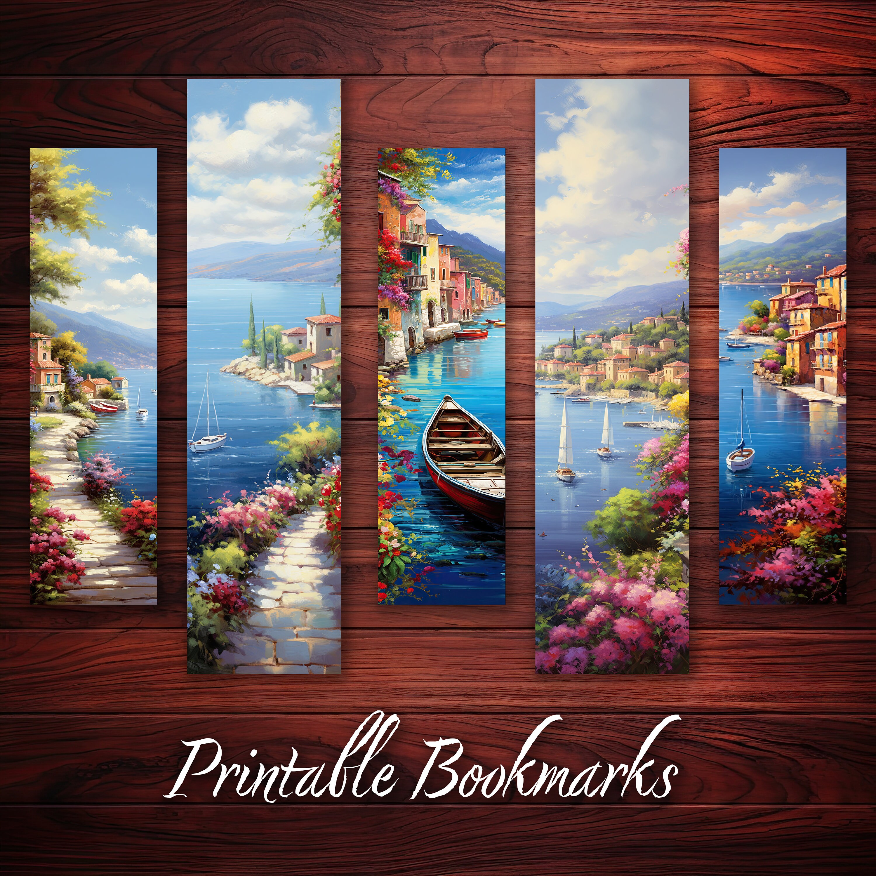 Spring Printable Bookmark for Book Lover Printable Bookmark Set Digital ...
