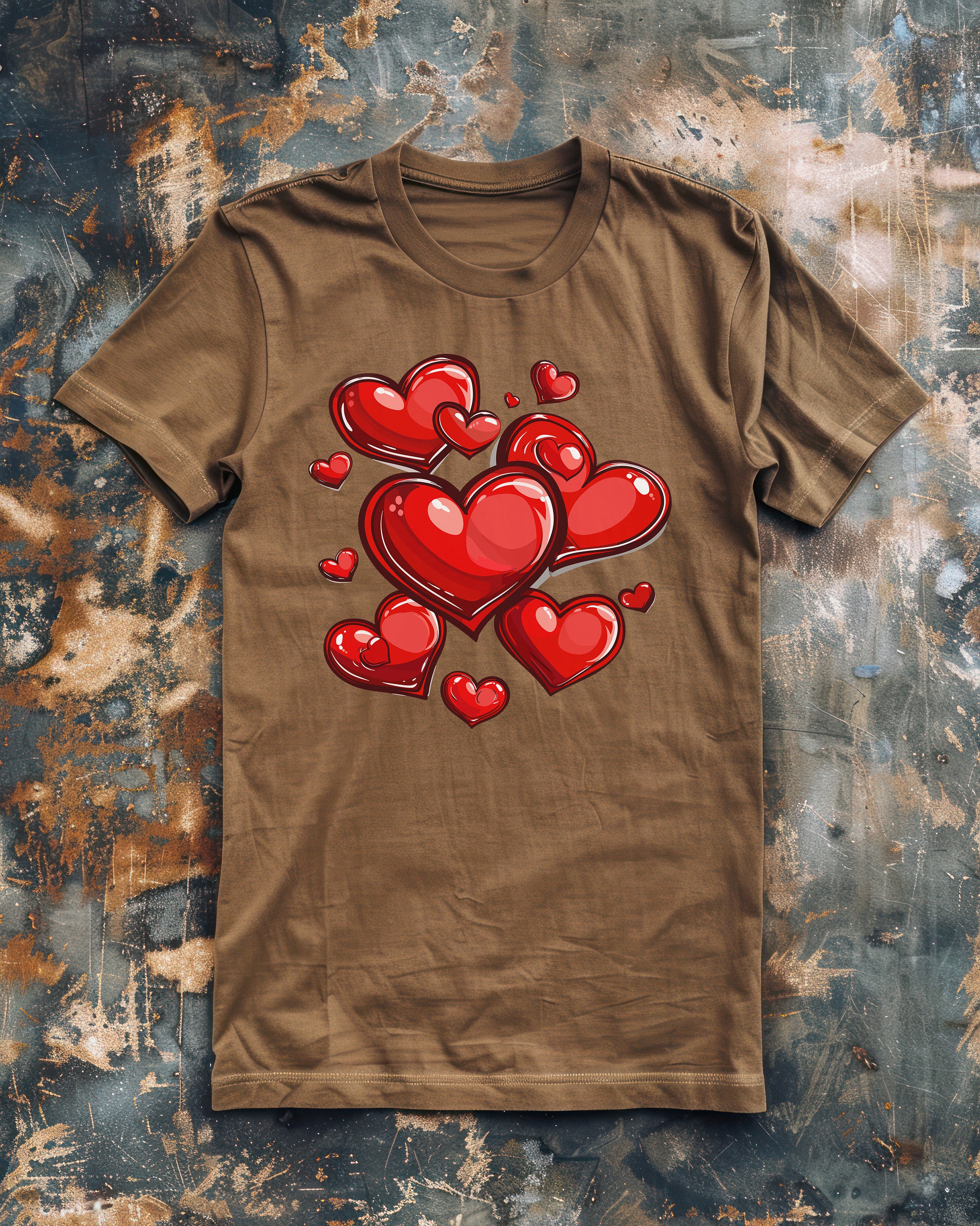 Red Hearts PNG T-shirt Design – Instant Digital Download PNG DIY ...