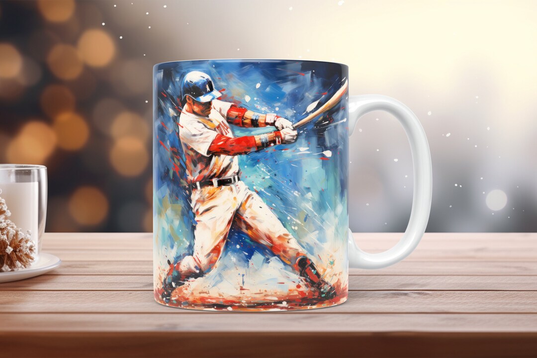 Baseball Field Player Coffee Mug Wrap 11oz & 15oz Sublimation Sports ...