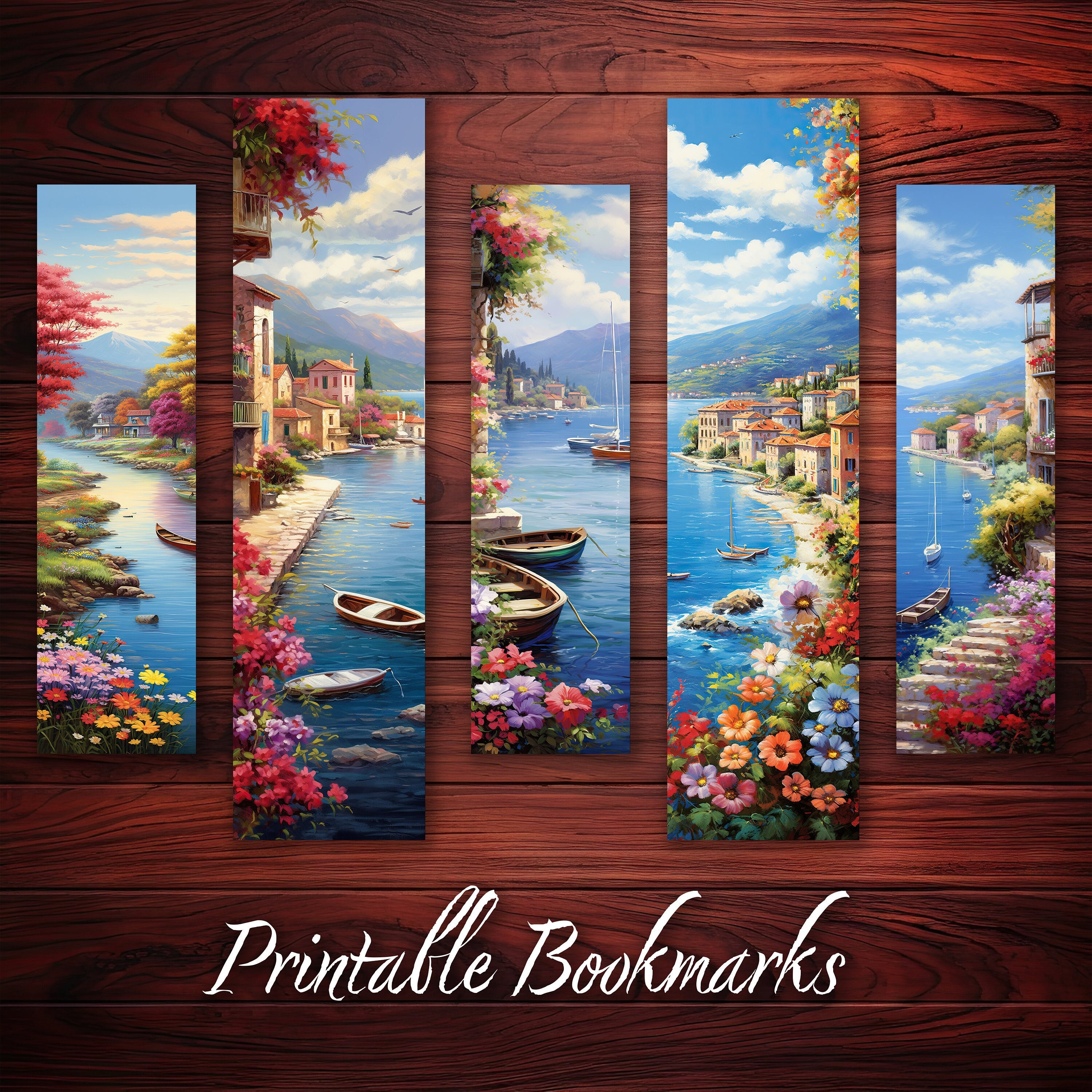 Spring Printable Bookmark for Book Lover Printable Bookmark Set Digital ...