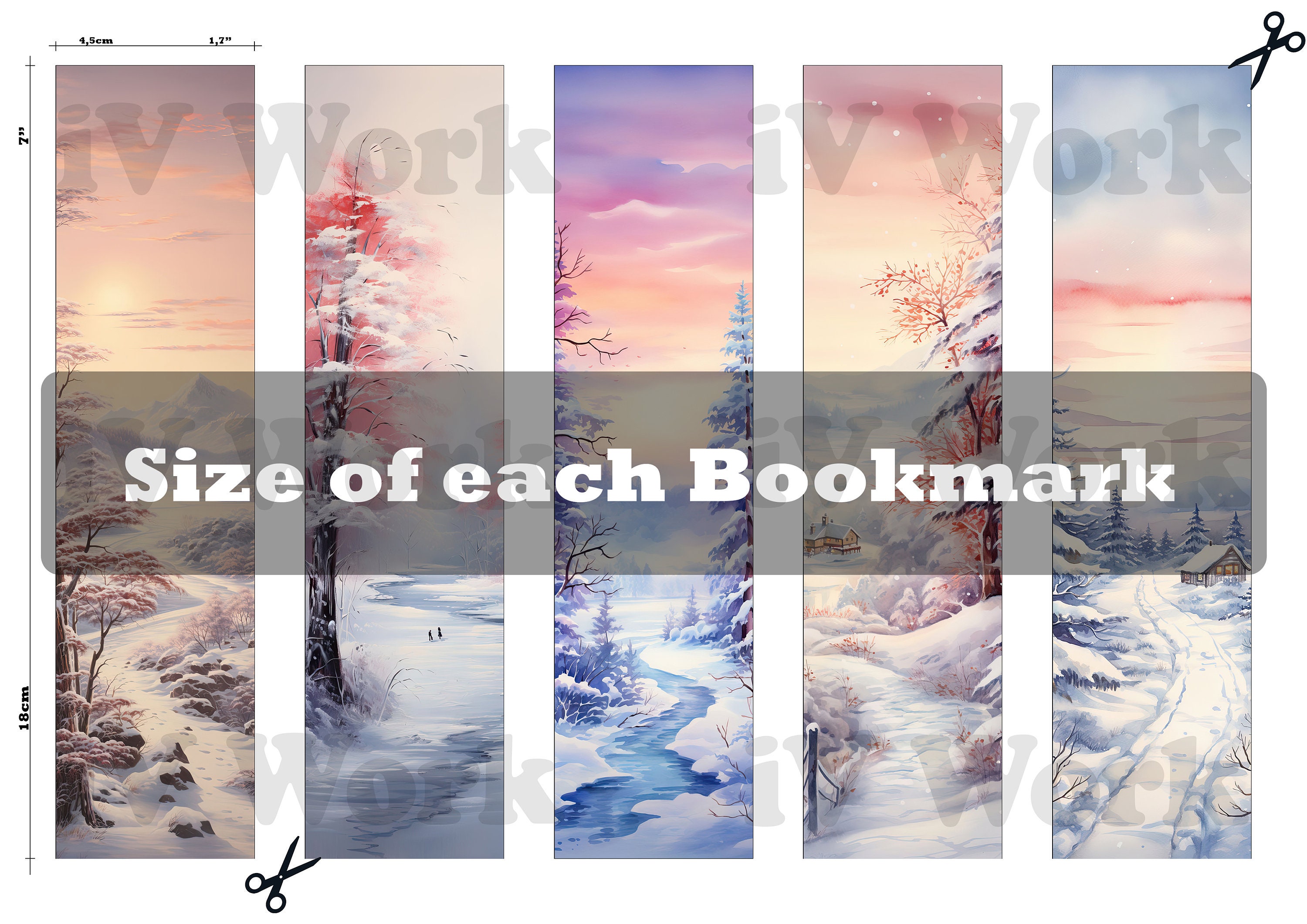 Winter Printable Bookmark for Book Lover Printable Bookmark - Etsy