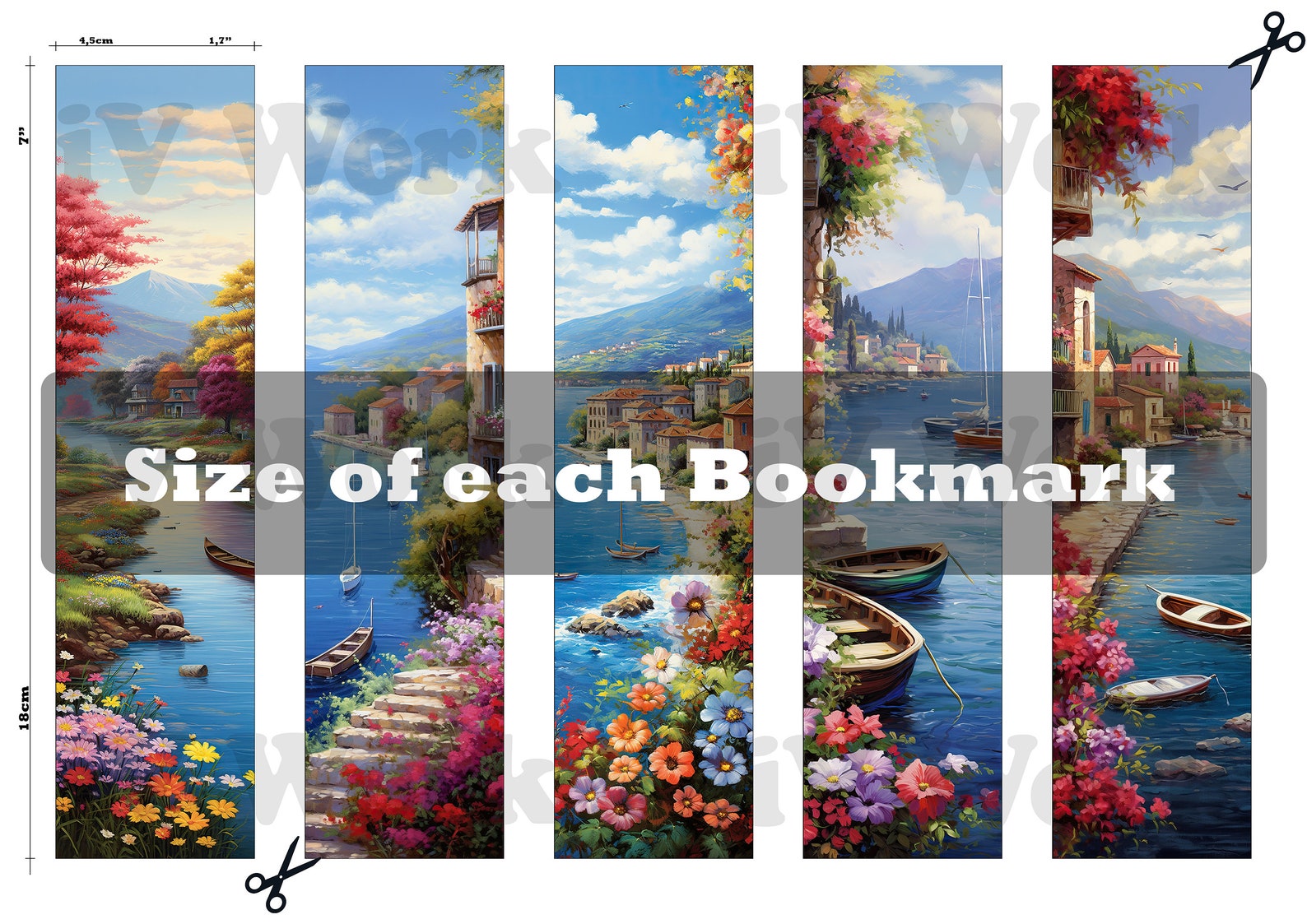 Spring Printable Bookmark for Book Lover Printable Bookmark Set Digital ...
