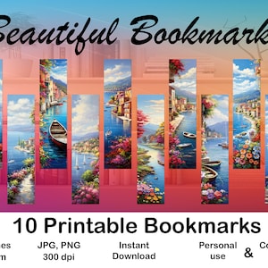 Spring Printable Bookmark for Book Lover Printable Bookmark Set Digital ...