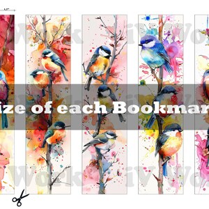 Bird Watercolor Bookmarks Set of 10 Bookmark for Book Lovers or Readers ...