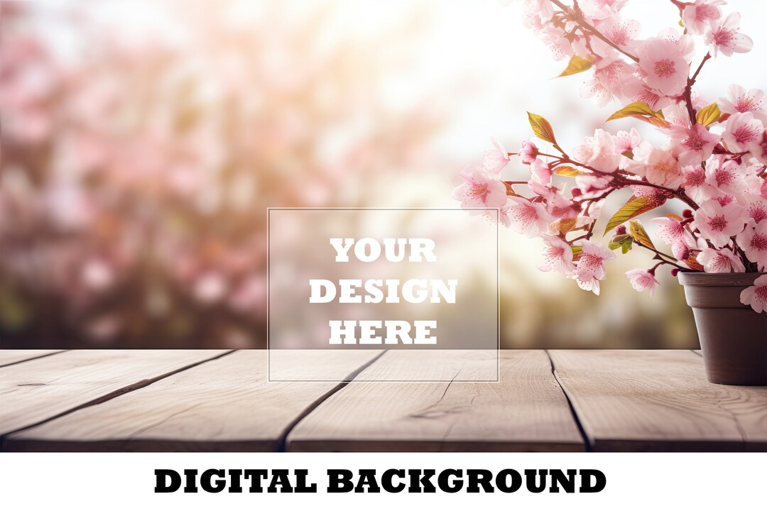 Background Mockup Spring Backdrop Digital Spring Background Product ...