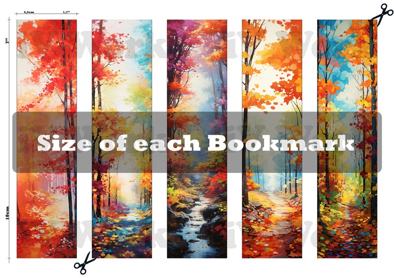 10 X Bookmark Digital Bookmark for Booklover Printable Bookmark Set ...
