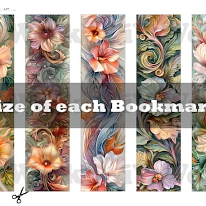 Beautiful Bookmark Floral Design Set of 10 Bookmark in Pastel Color ...