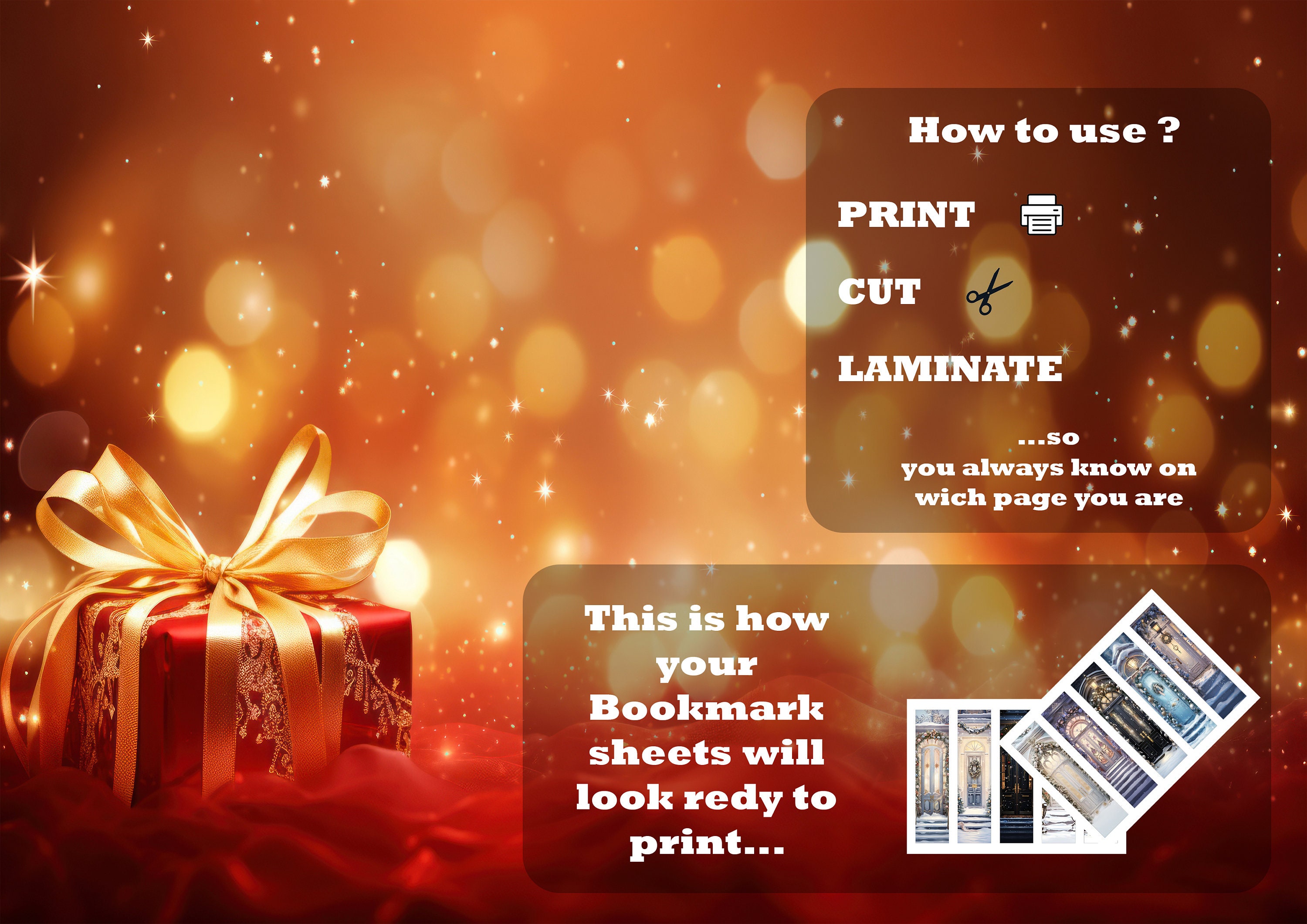 Winter Printable Bookmark for Book Lover Printable Bookmark Set Digital ...