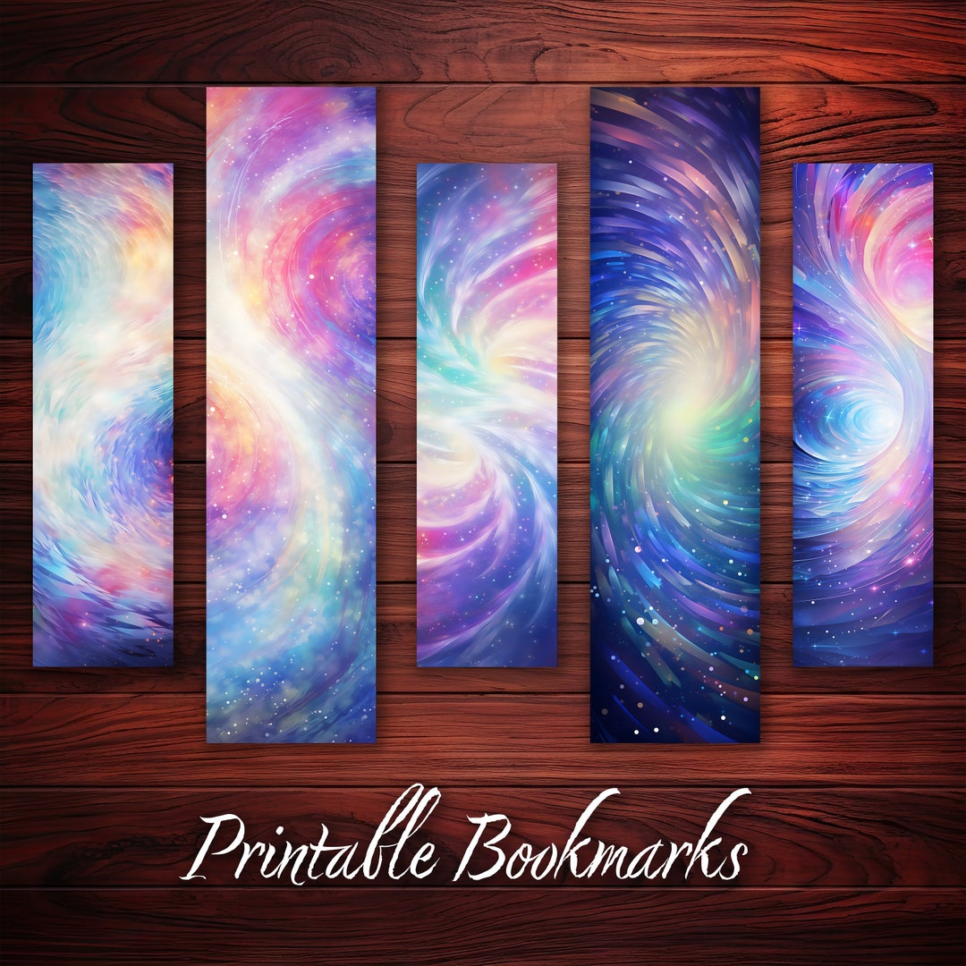 Bookmark Set of 10 Beautiful Abstract Sparkling Colorful Bookmark ...