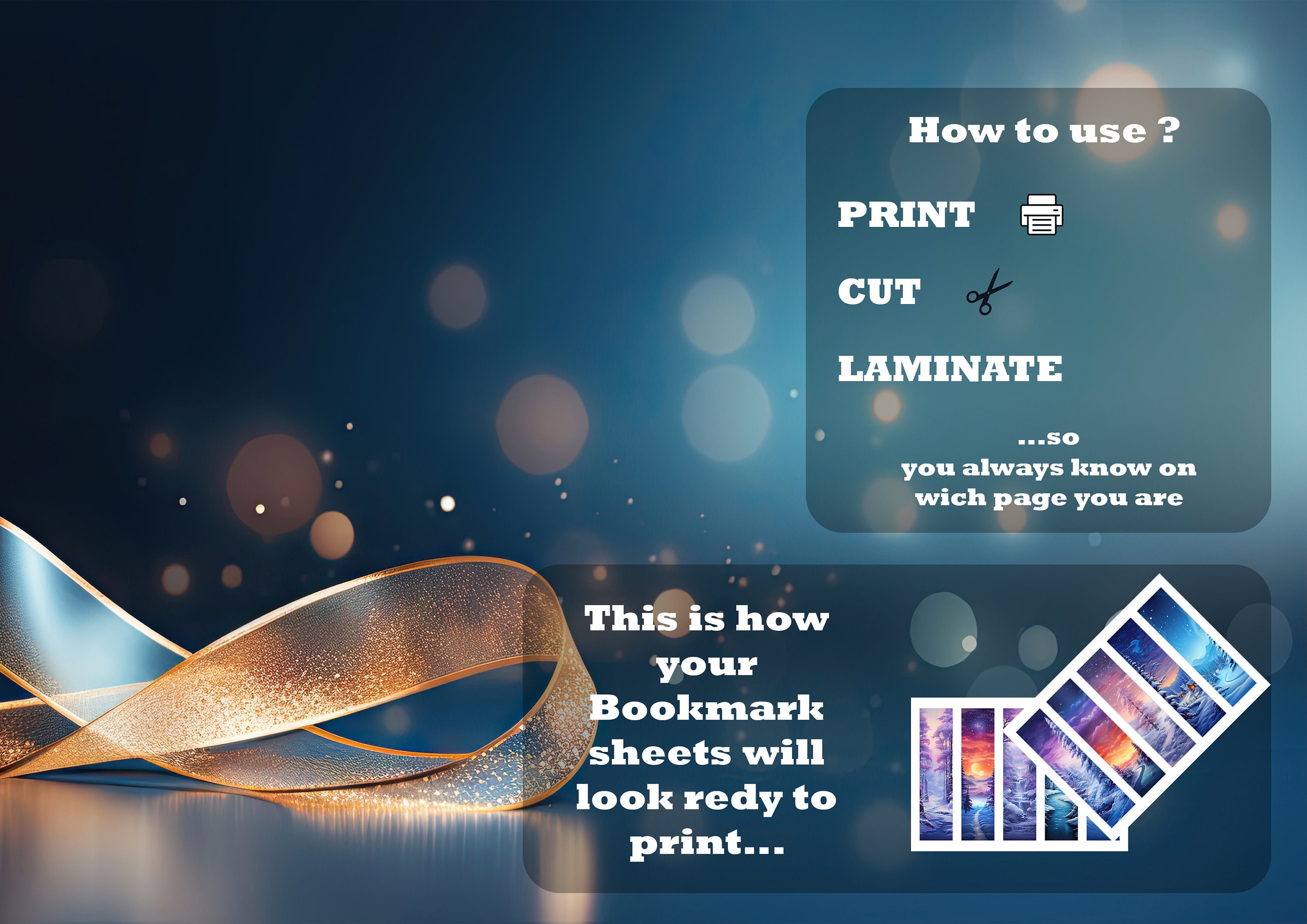 Winter Bookmark Printable Winter Bookmark for Book Lover Printable ...