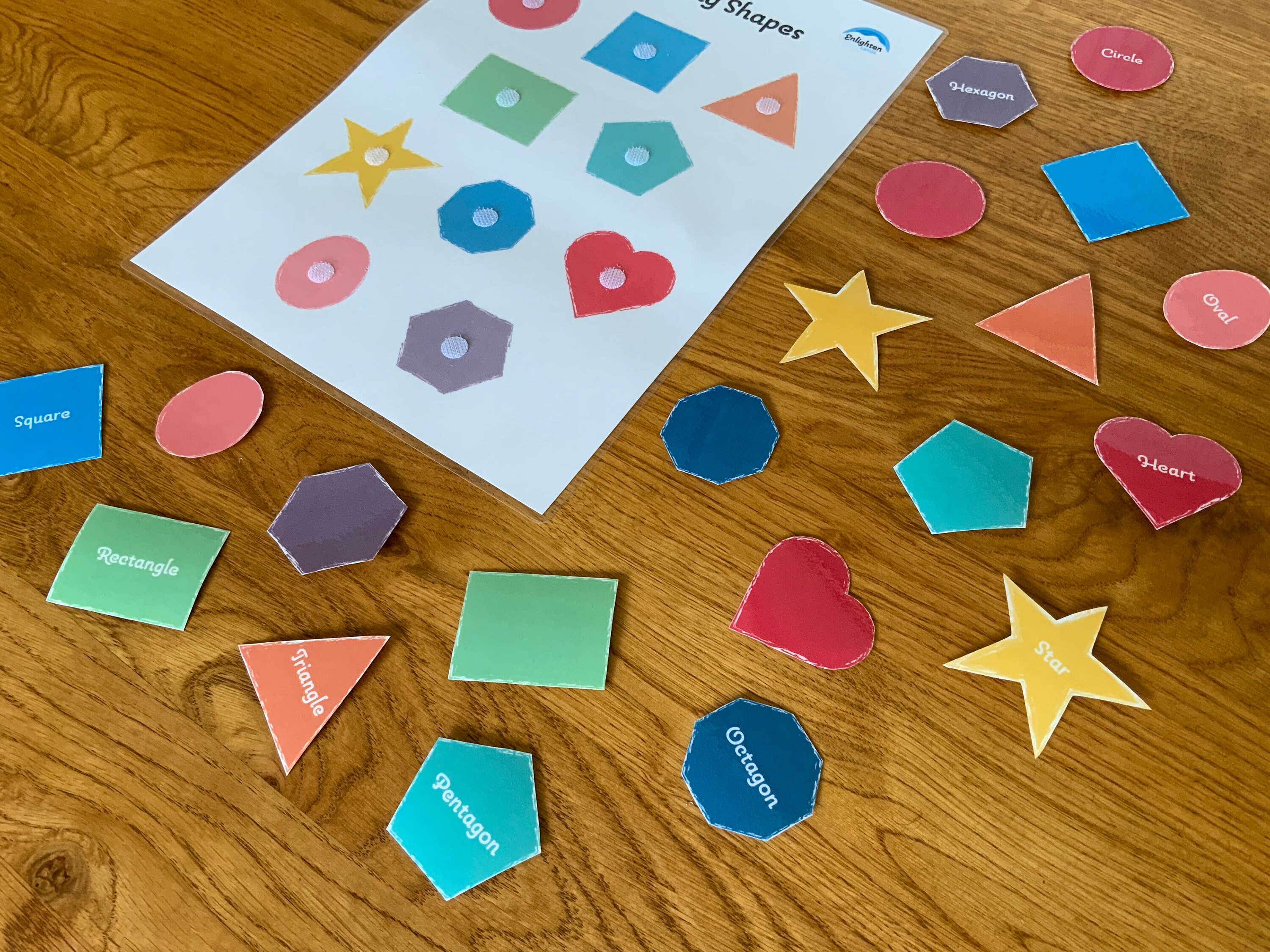 Shapes Matching Game, Learning Shapes, Toddler Activity, Preschool ...